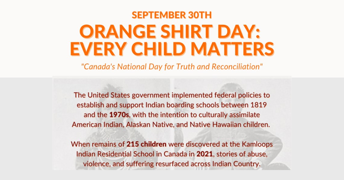 Orange Shirt Day: Every Child Matters - Indian Youth